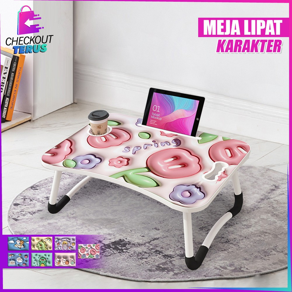 Jual CT C928 Meja Lipat Karakter Gambar 3D Portable Meja Laptop Lipat ...