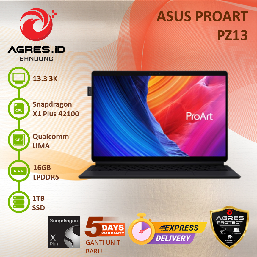 Jual ASUS PROART PZ13 OLED TOUCH SNAPDRAGON X PLUS X1P 42100 16GB 1TB 13.3" | Shopee Indonesia