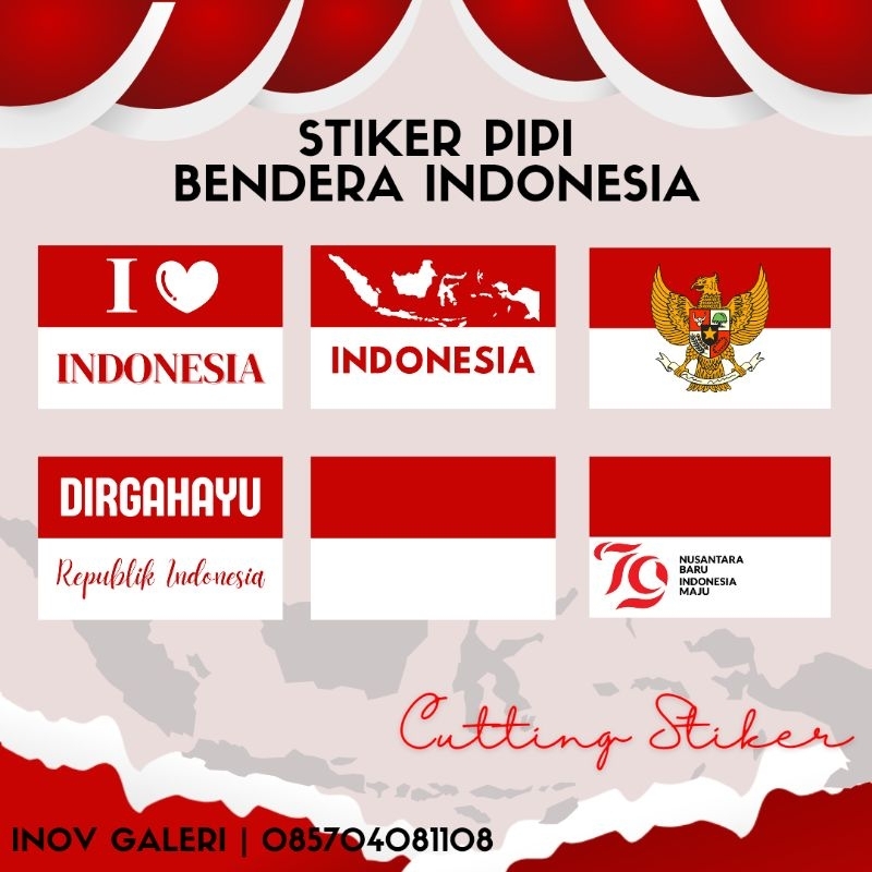 Jual Stiker Pipi Bendera Merah Putih | Stiker Agustusan | Aksesoris ...