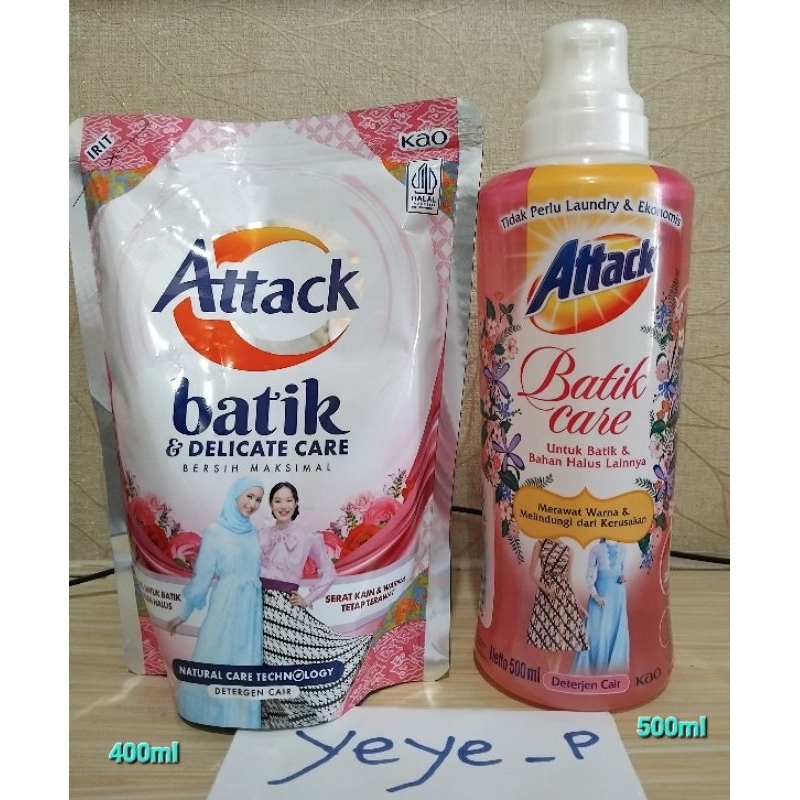 Jual Attack Batik Care Deterjen Cair [400mL/ pouch] [500ml botol ...