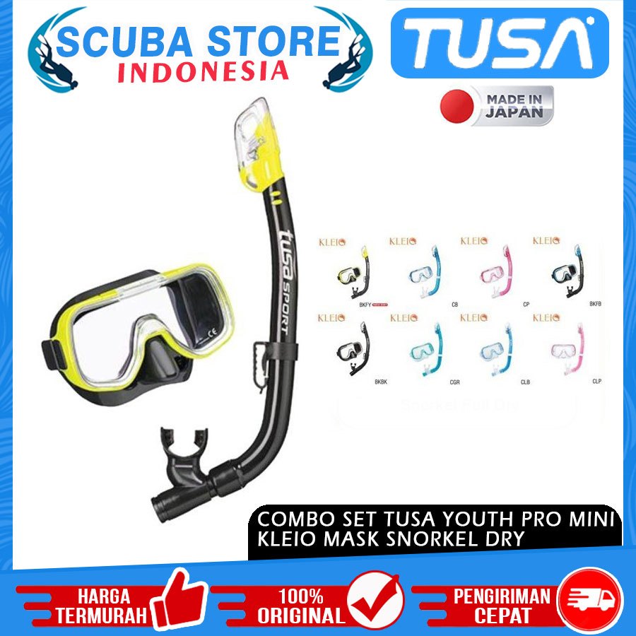Jual UC2022P Paket Combo Set Mask Tusa Youth Pro Mini Kleio Snorkel Dry ...