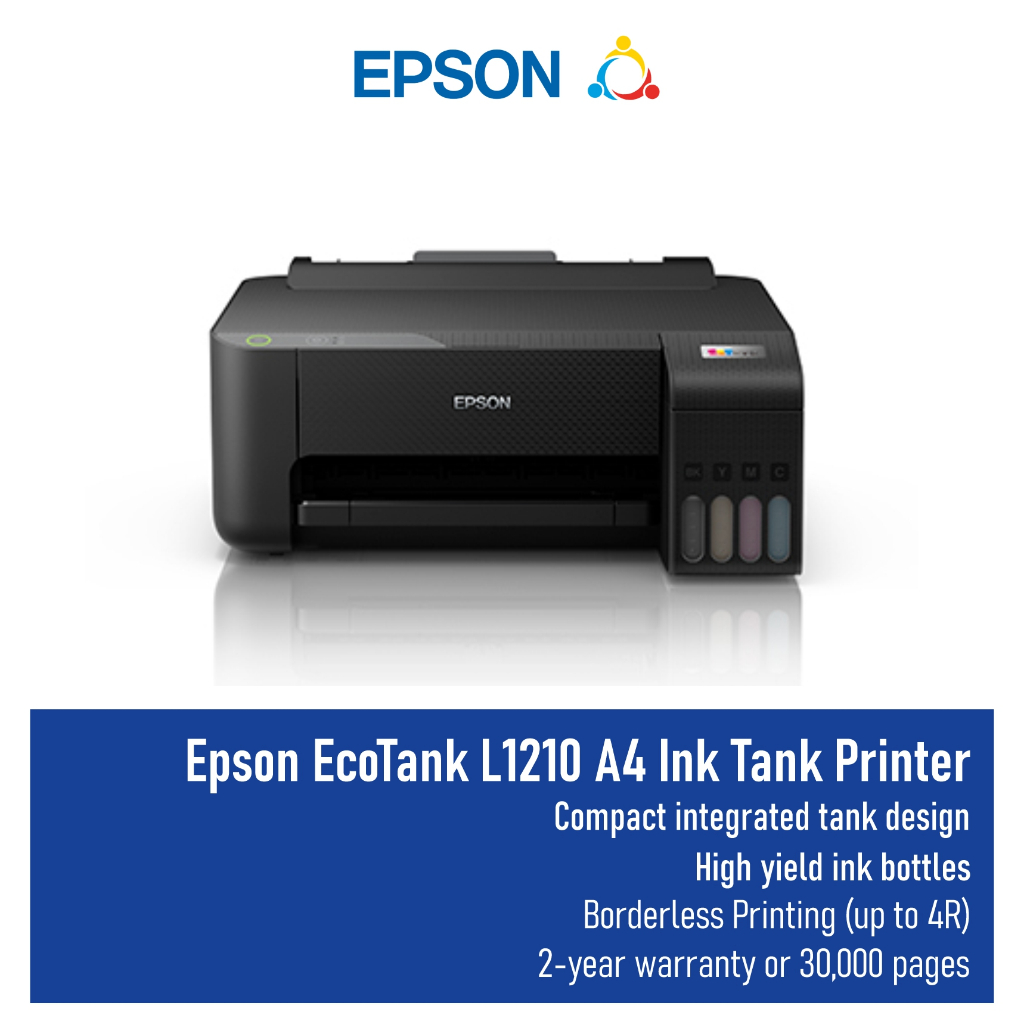 Jual Epson EcoTank L1210 A4 Ink Tank Printer | PRINT ONLY | Shopee ...