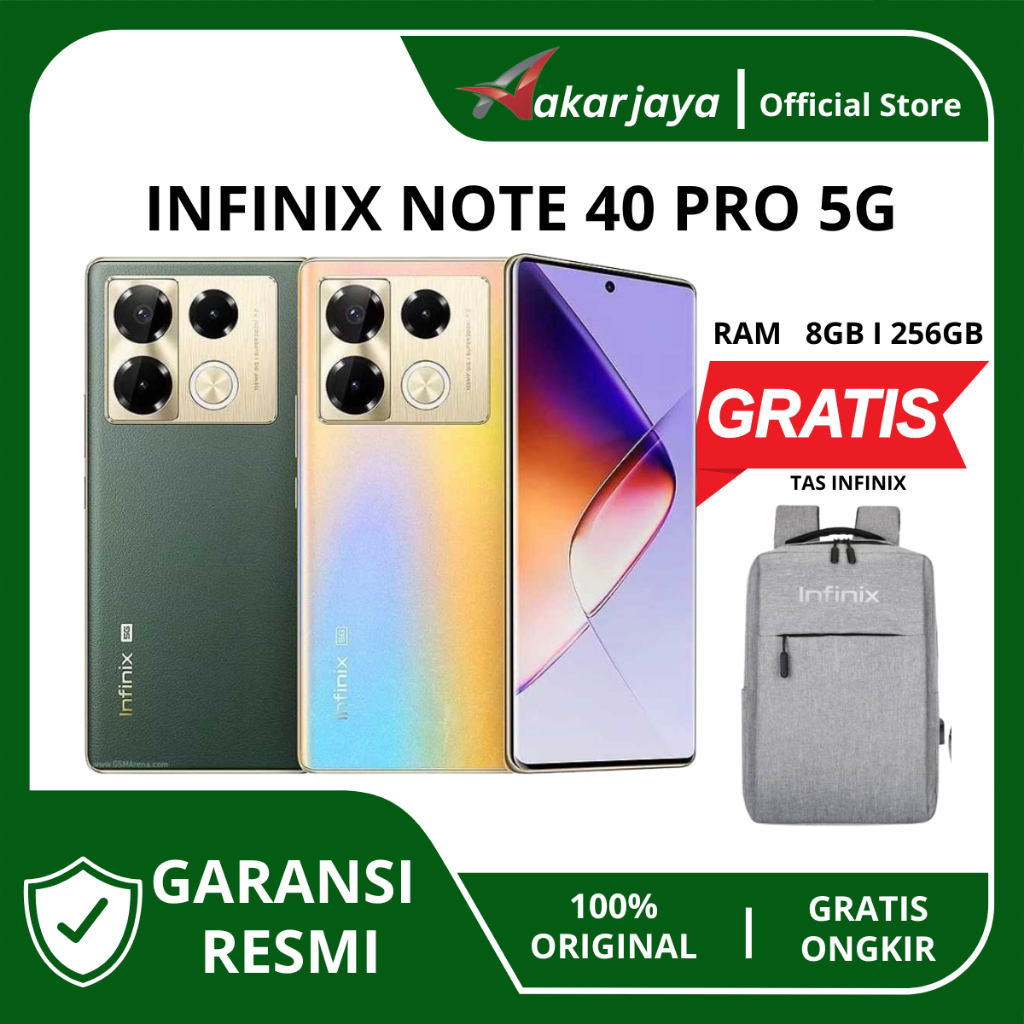 Jual INFINIX NOTE 40 PRO 5G NFC 8/256GB FREE TAS INFINIX WIRELLESS ...