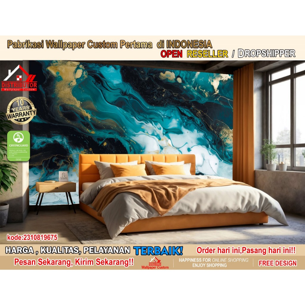 Jual Wallpaper Custom 3D Tema Marmer | Marble | Wallpaper Dinding Kamar ...