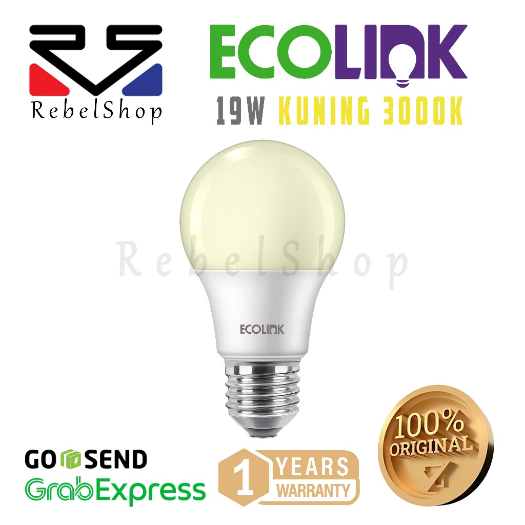 Jual Lampu LED Ecolink Bohlam Bulb 19 Watt Kuning (19W 19 W 19Watt ...