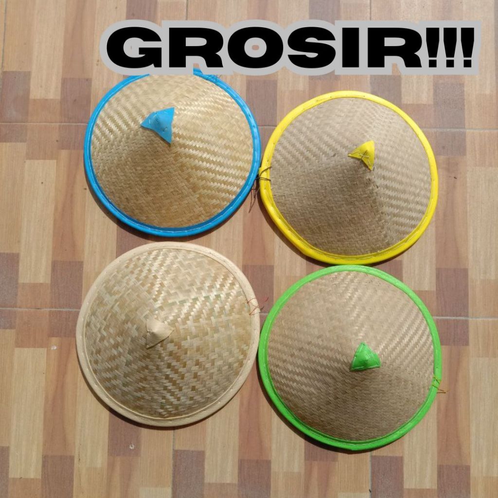 Jual MURAH Caping Topi Petani Tradisional PREMIUM | Shopee Indonesia