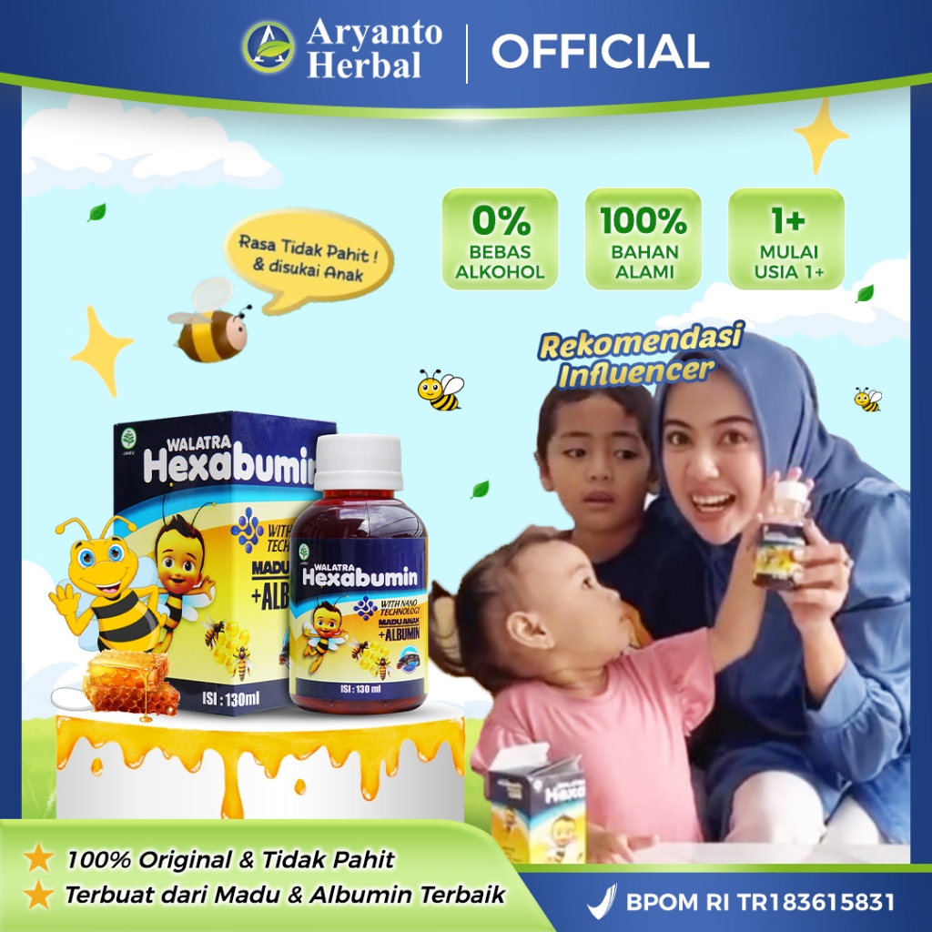 Jual Hexabumin Madu Herbal Alami Untuk Menambah Nafsu Makan dan BB Anak ...