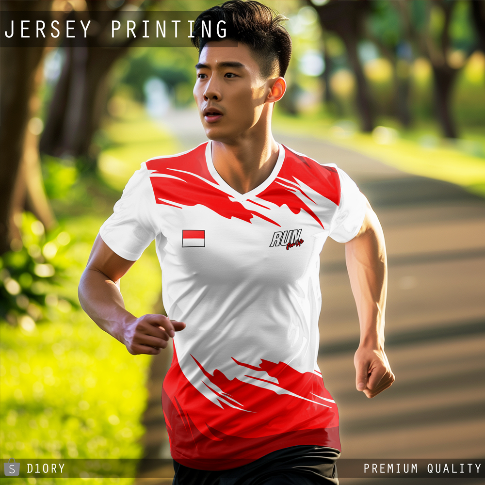 Jual Kaos Jersey Pelari Indonesia 247 Kaos Running Dry Fit Unisex ...