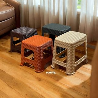 Jual YOMURA Kursi Bangku Jongkok Scandinavian Plastik Model Rotan Stool ...