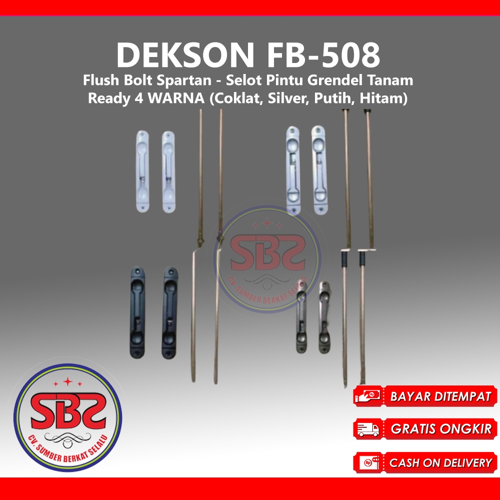 Jual DEKSON 1 SET ISI 2 Flush Bolt Spartan Selot Pintu Grendel tanam ...