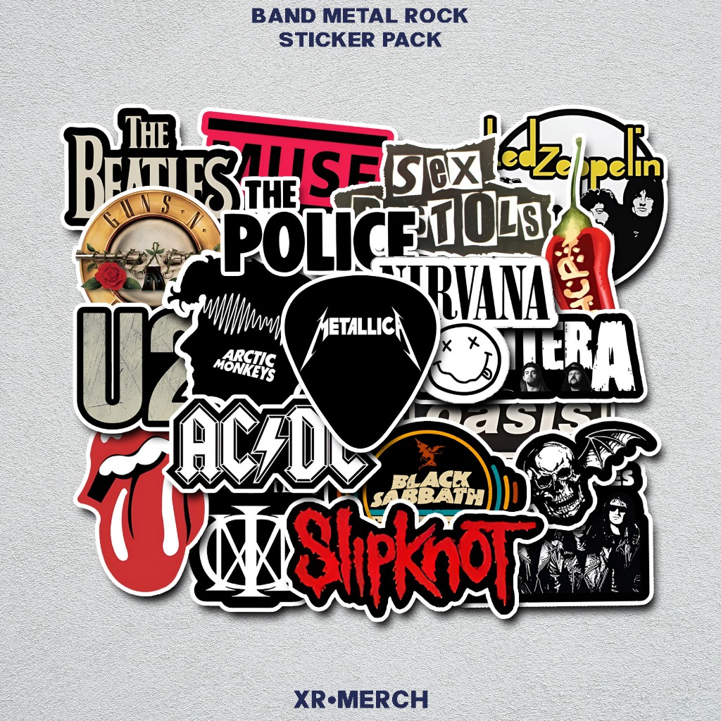 Jual Sticker Aesthetic Band Musik Rock Metal Isi 26Pcs Waterproof Anti ...