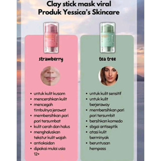 Jual YESSICA’S Clay Stick Mask 50gr || Yessica Masker Stick Tea Tree ...