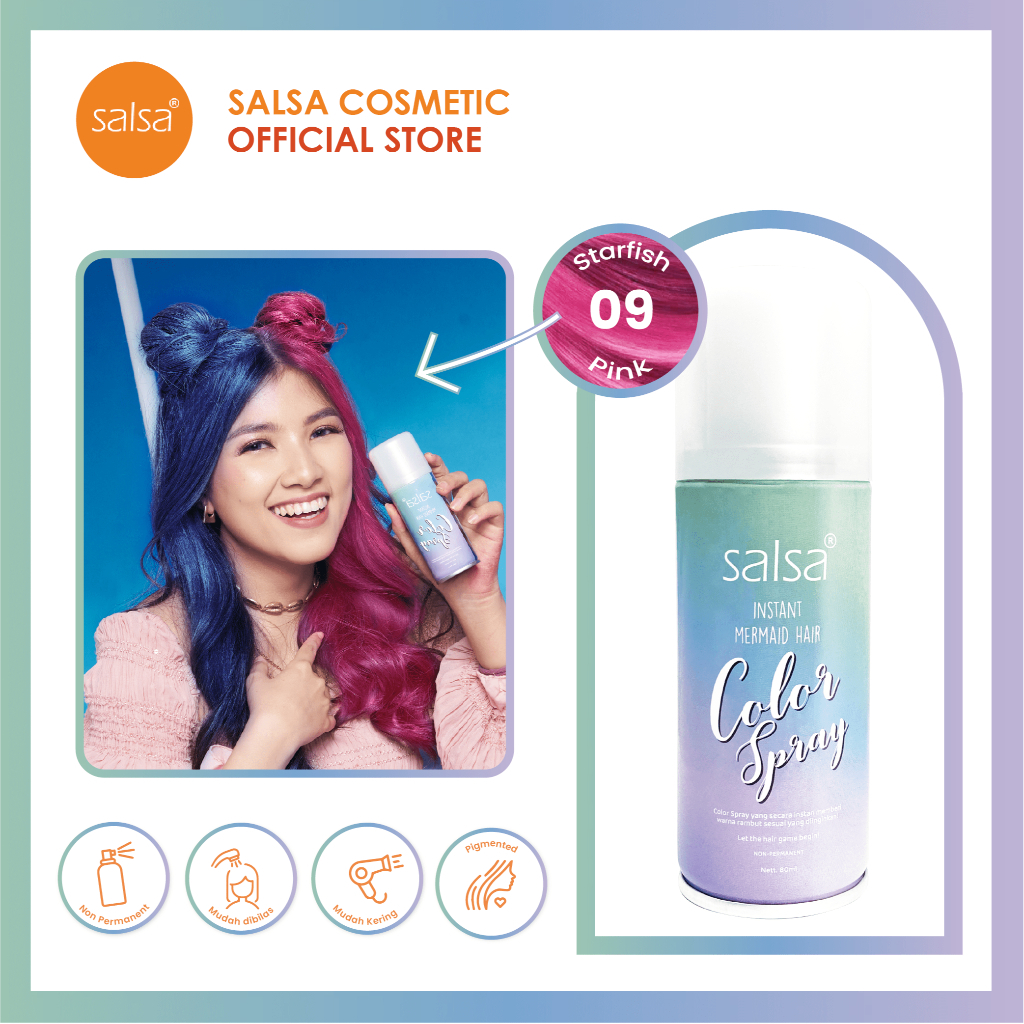 Jual SALSA Instant Mermaid Hair Color Spray - Semir Rambut Temporary ...