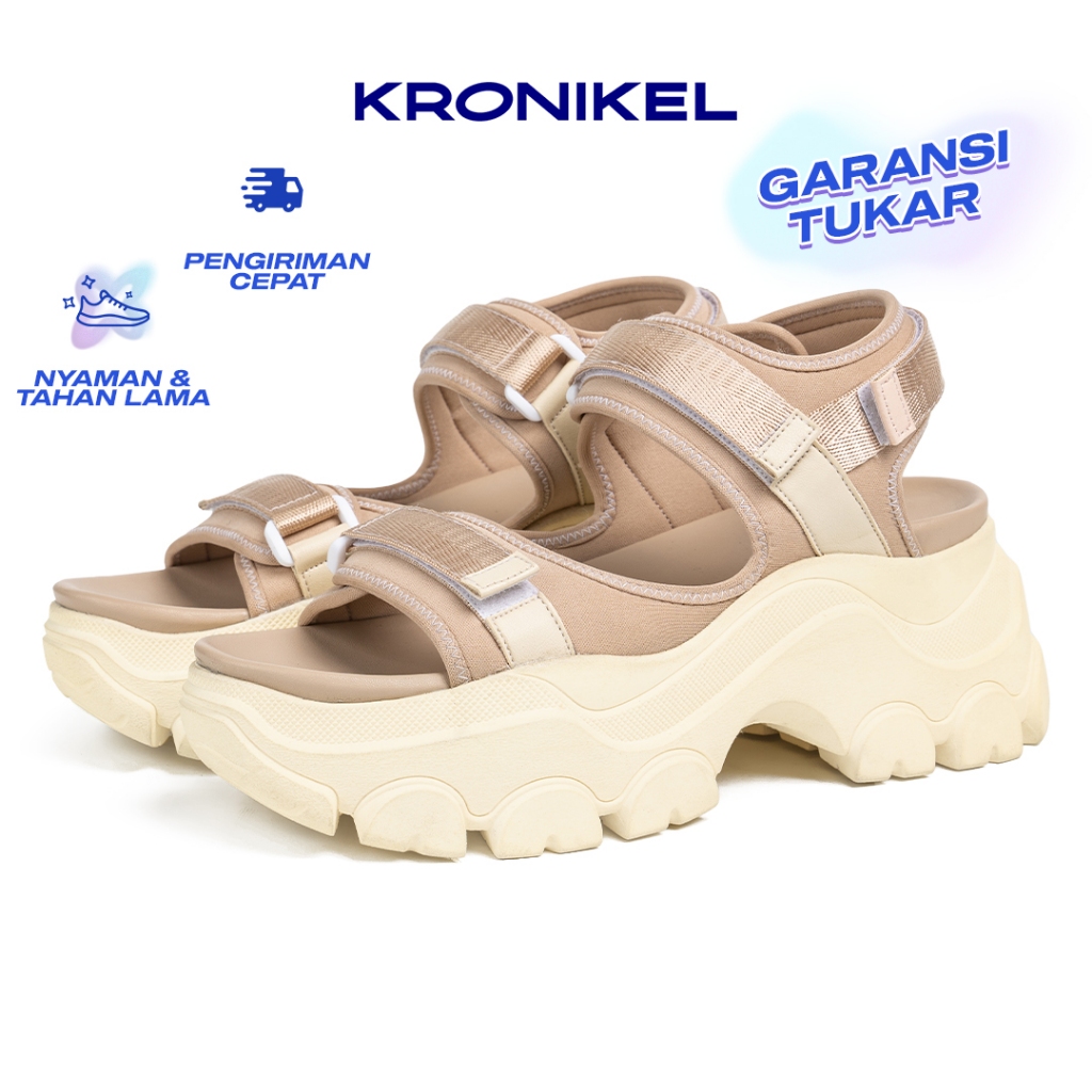 Jual KRONIKEL Alba Sandal Tinggi Tali Wanita Chunky Concert Sandal ...