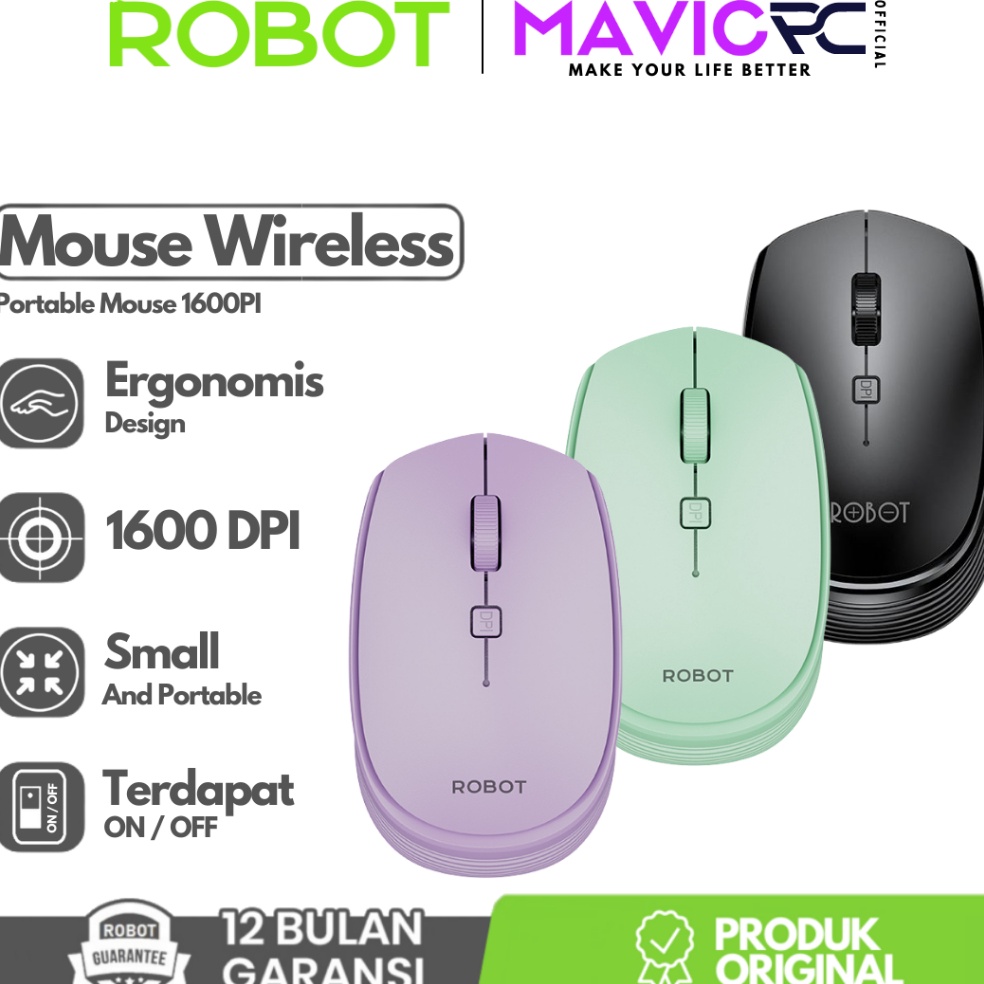 Jual KODE A32C ROBOT M25 Mouse Wireless Portable Optical 24Ghz Power ...