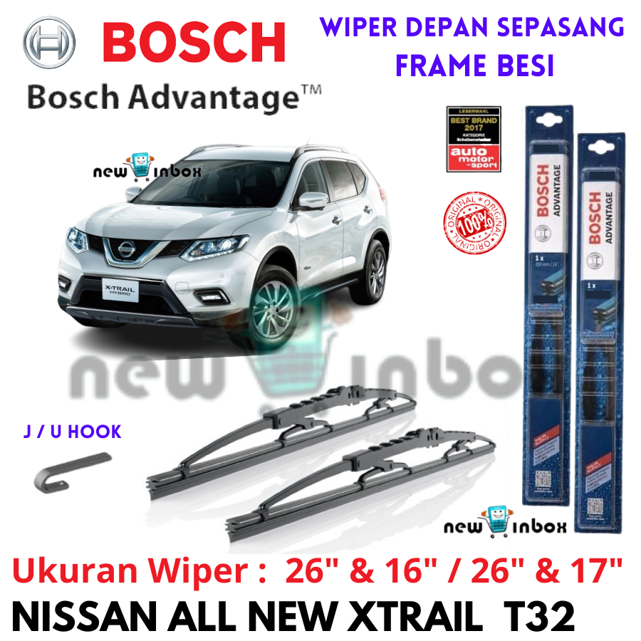 Jual Wiper Depan Mobil Nissan X Trail Xtrail T32 2013 2021 Sepasang