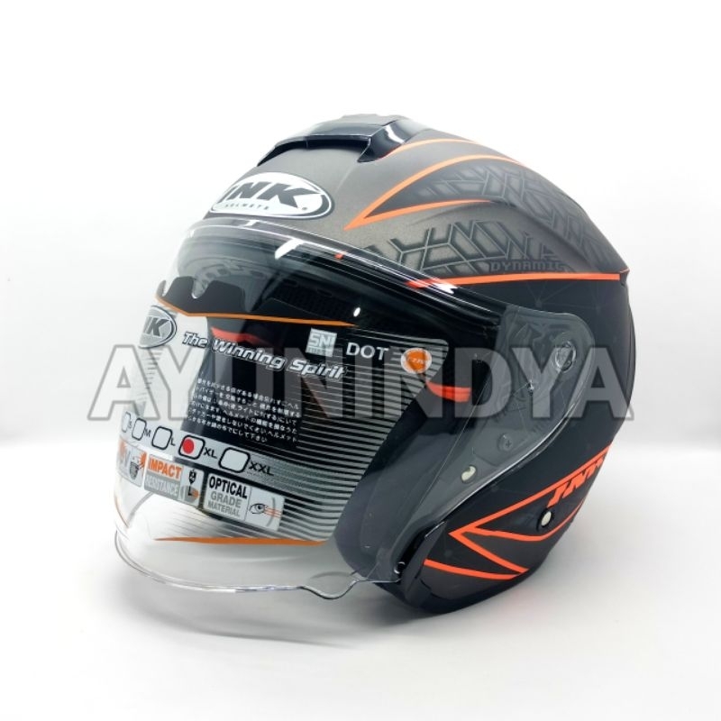 Jual HELM INK DYNAMIC #2 GUNMETAL DOFF ORANGE | Shopee Indonesia