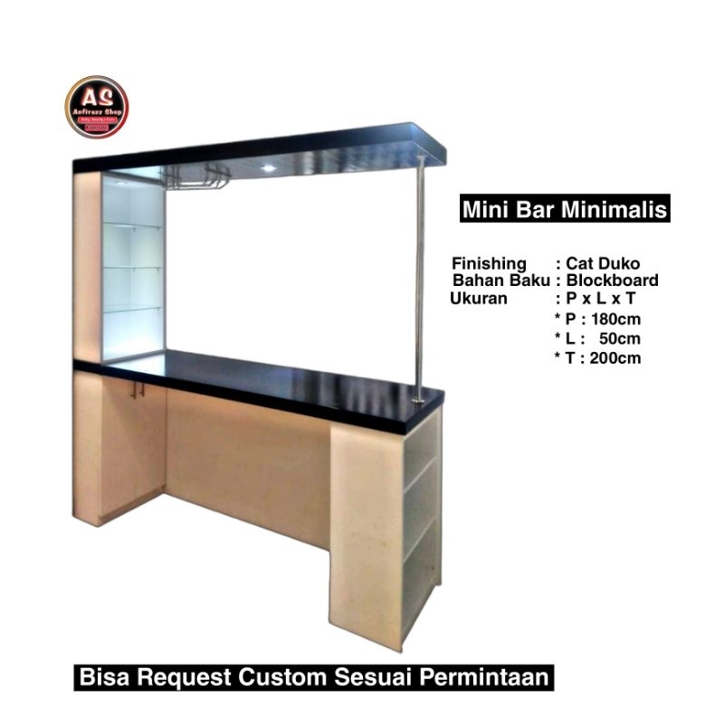 Jual Meja Mini Bar Bahan Blockboard Finishing Cat Duko dan HPL Bisa Req ...