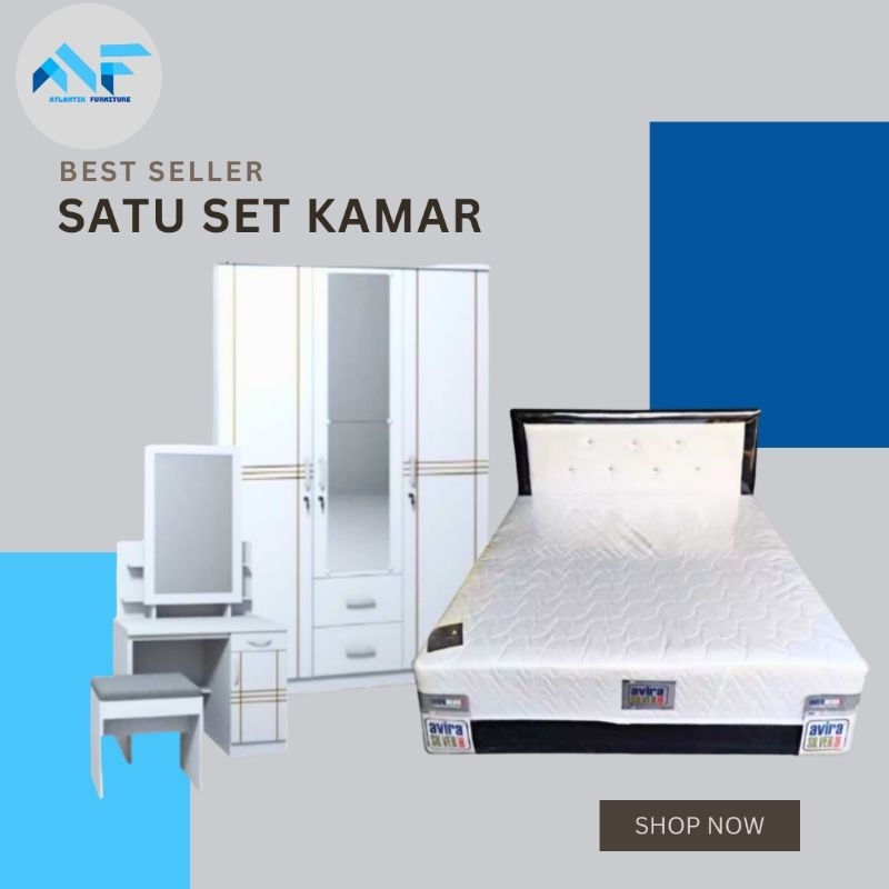 Jual Paket Set Kamar Murah - Divan dan Springbed Lemari Meja Rias ...
