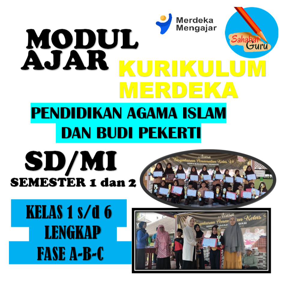 Jual MODUL AJAR PENDIDIKAN AGAMA ISLAM DAN BUDI PEKERTI SD/MI KELAS 1-6 LENGKAP | Shopee Indonesia