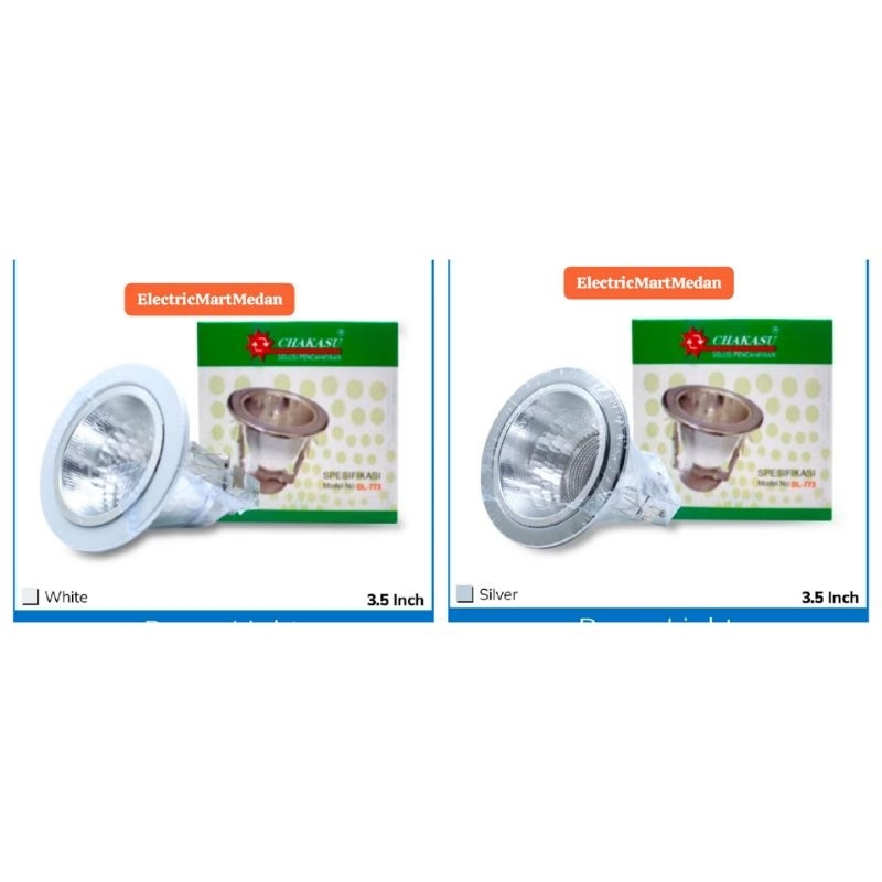 Jual sarang lampu 3.5 inch/downlight 3.5 inch fitting e27/rumah lampu 3 ...
