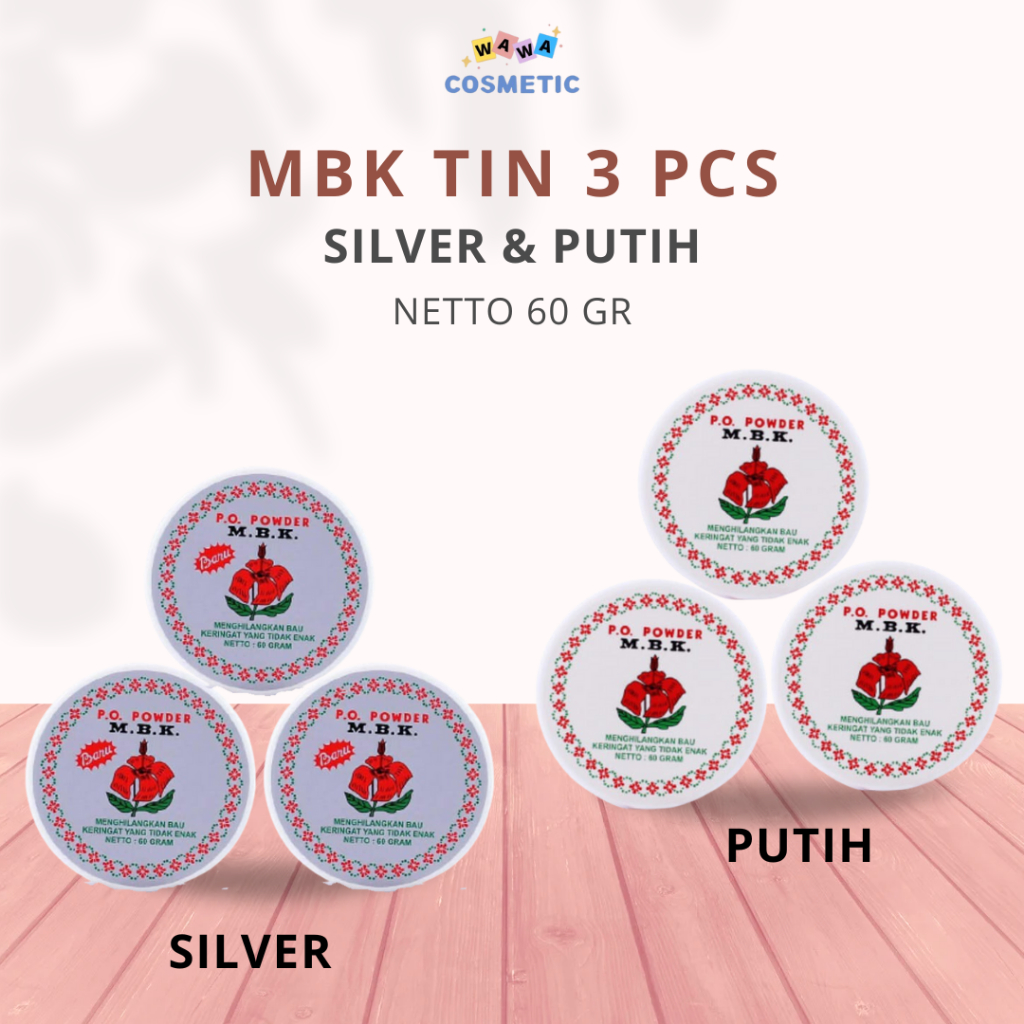 Jual WAWA - 3 Pcs MBK TIN Silver & Putih Netto 60g x 3 Pcs | Shopee ...