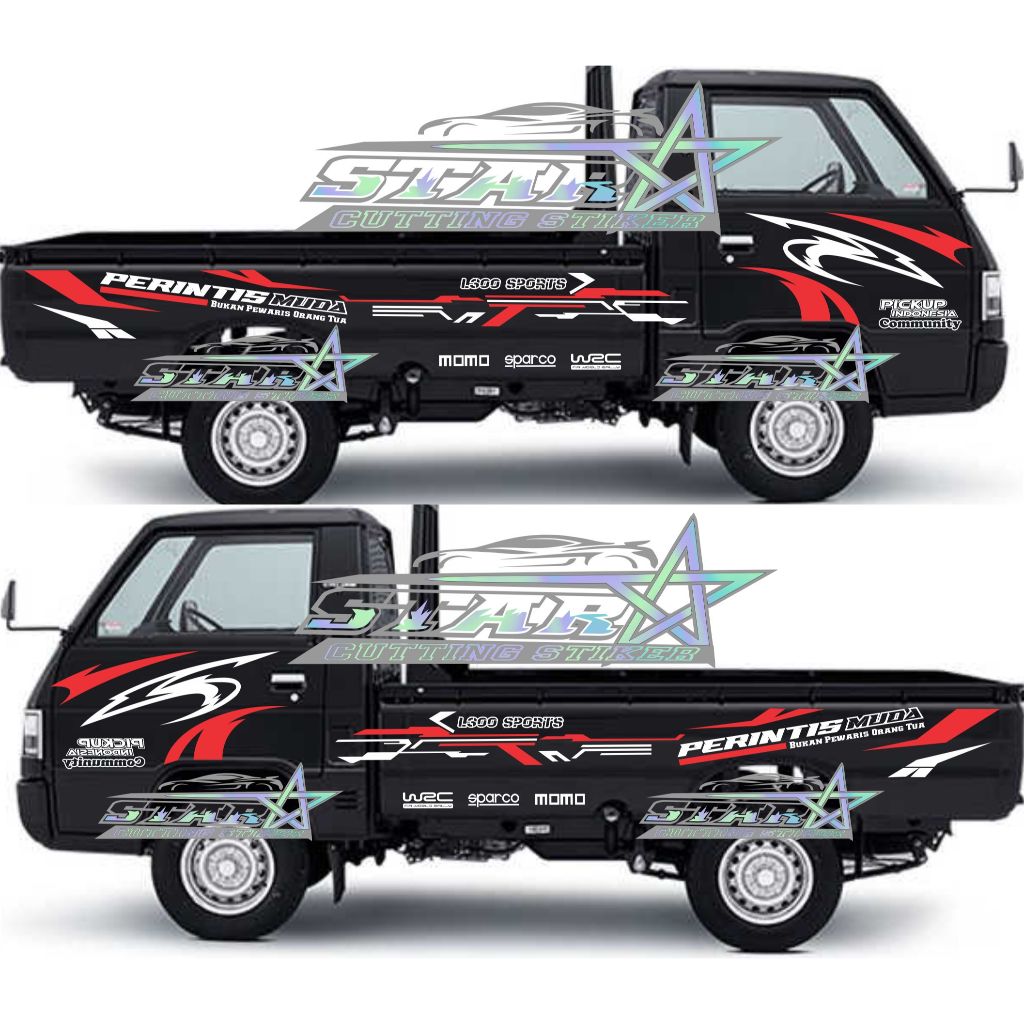 Jual Stiker Cutting Mobil L300 Pick up Mugen Power Sticker Striping ...