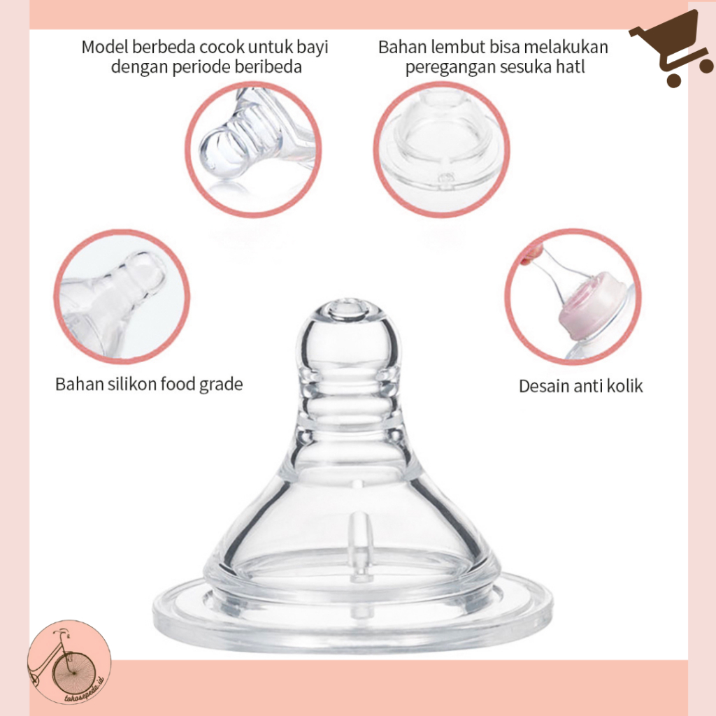 Jual PIGEON Dot Bayi Leher Lebar Empeng Baby Wide Neck Bahan Silikon ...