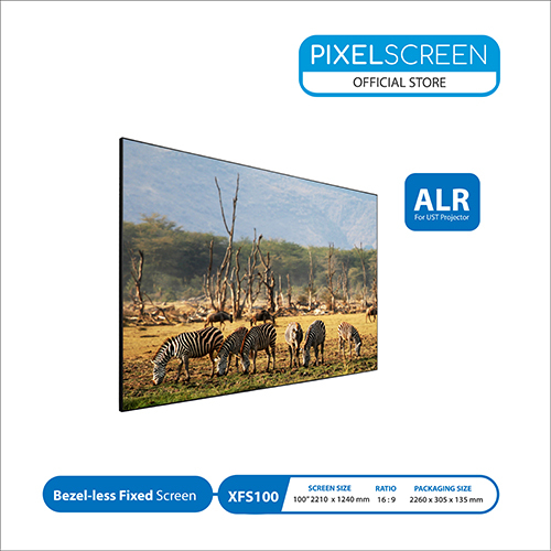 Jual PIXELSCREEN Bezel-less Fix Screen Projector 100 inch Home Theater ...
