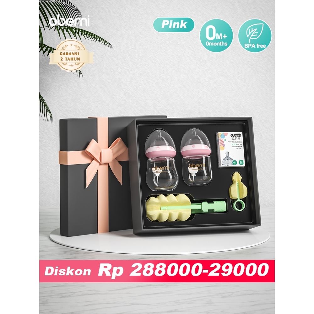 Jual Oberni Botol Susu Kaca Bayi / Mall High Quality Glass / Gift Set ...