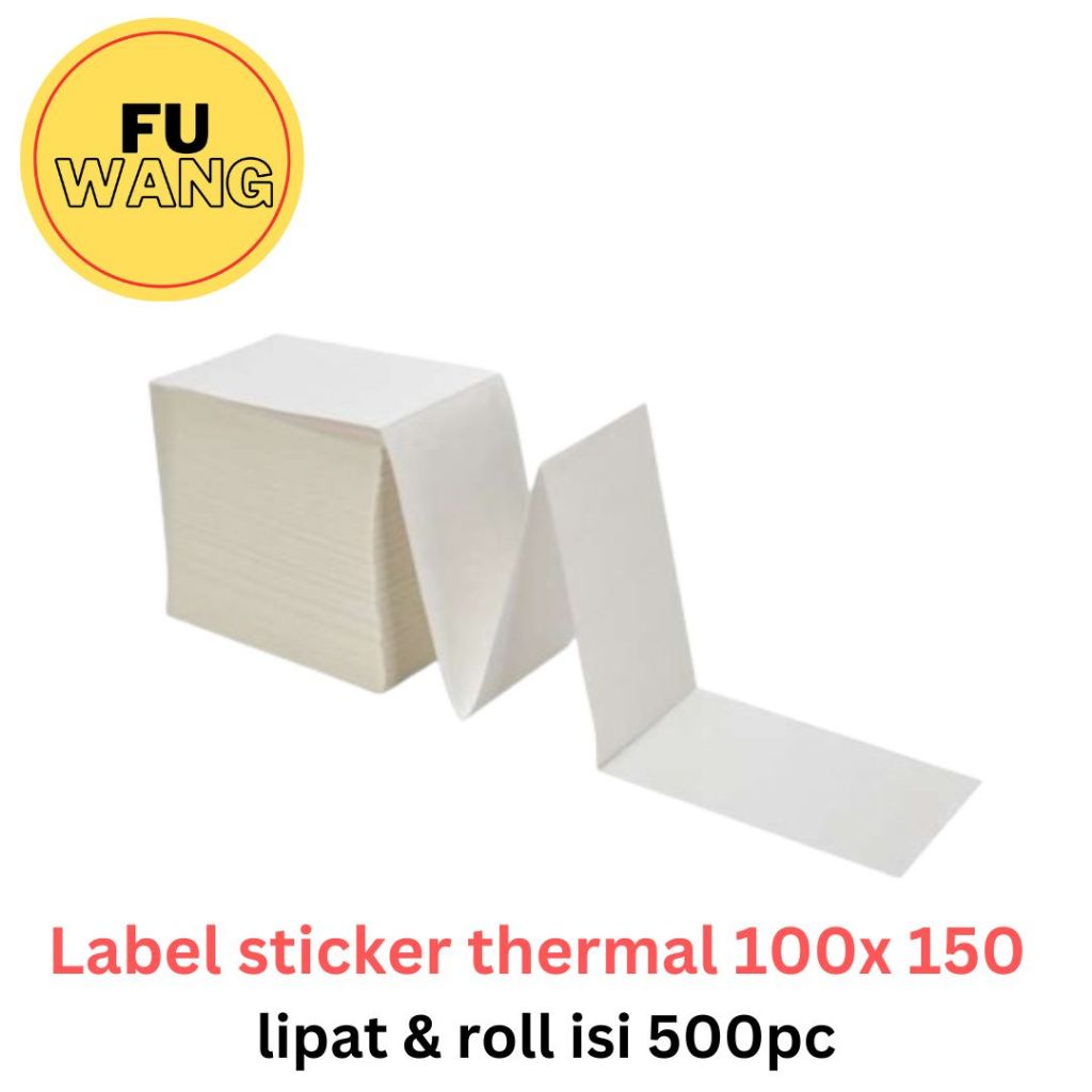 Jual LABEL STICKER THERMAL 100MM X 150MM ISI 500PC | Shopee Indonesia