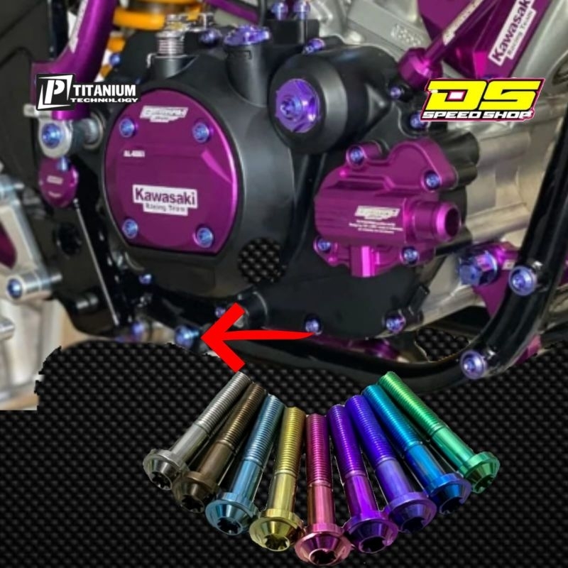 Jual Baut Titanium Rangka Bawah Ninja R RR Ninja Ss Per 1 Biji | Shopee ...