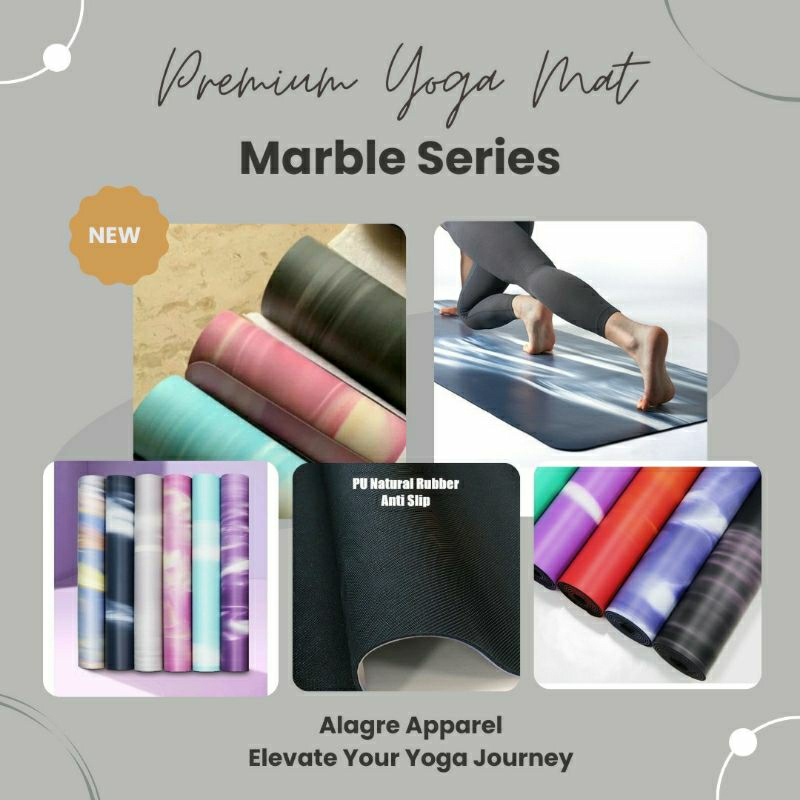 Jual Matras Yoga Rubber PU 4.5mm Matras Olahraga Fitness Poundfit ...