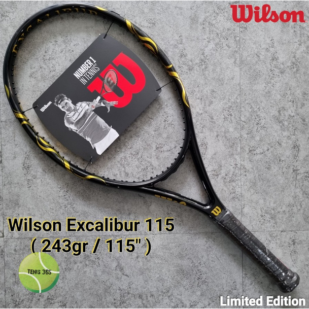 Jual Raket Tenis Wilson Excalibur Black ( 115" / 243gr ) - LIMITED NEW ...