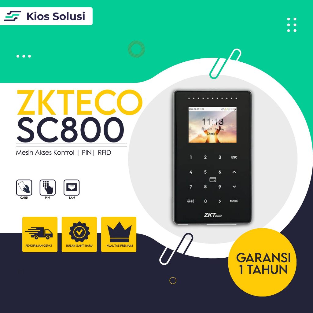 Jual Mesin Absen dan Akses Kontrol ZKTECO SC8000 | Mesin Absensi Kartu ...