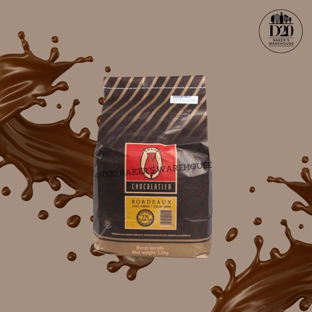 Jual Tulip Bordeaux Cocoa Powder Cokelat Bubuk 2,5kg | Shopee Indonesia
