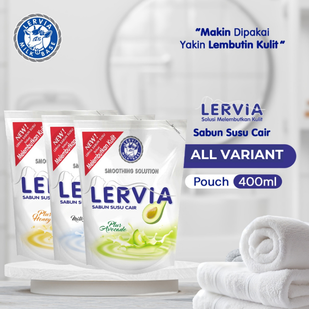 Jual MFI - LERVIA SABUN SUSU CAIR MILK & HONEY | NETTO 400 ML | SABUN ...