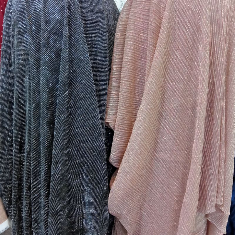 Jual Kain Plisket Glitter Import - Kain Pleat Premium - Kain Meteran ...