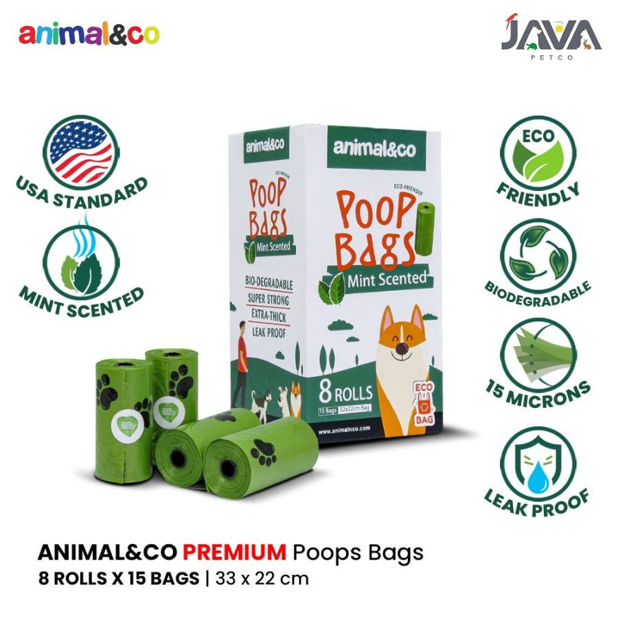 Jual Animalnco Premium Poop bags Plastik Kotoran Hewan Biodegradable ...