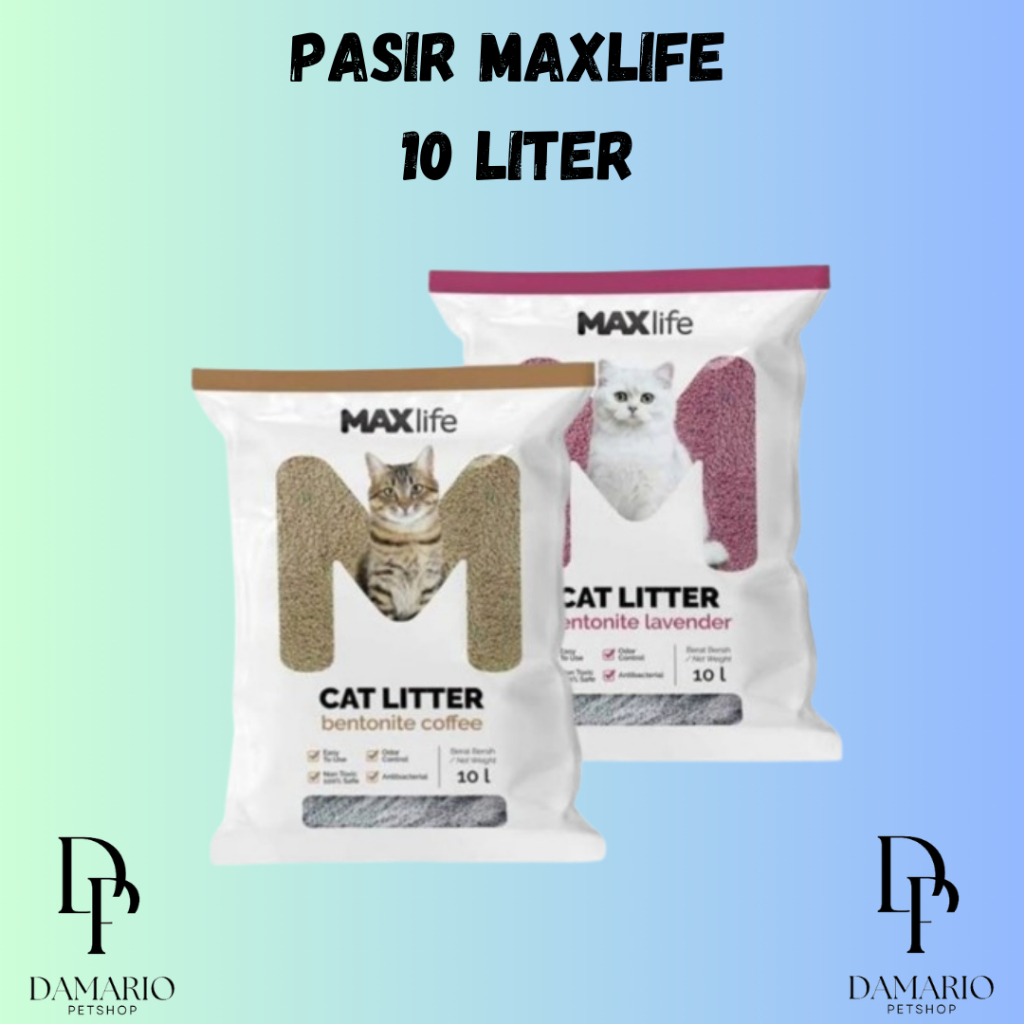 Jual Pasir Kucing Maxlife Kemasan 10 Liter Pasir Gumpal dan Wangi ...