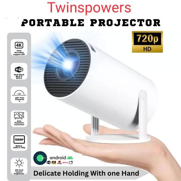 Jual HY 300 Proyektor Mini Portable ULTRA HD Smart Projector Android 11 ...