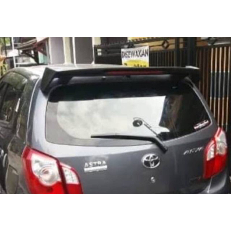 Jual Spoiler toyota agya bahan fiber daihatsu ayla axia wigo dengan lampu model mugen | Shopee ...