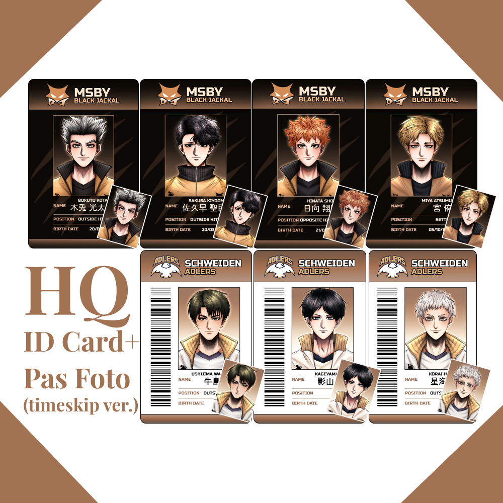 Jual Haikyuu Timeskip ID Card Set - MSBY & Schweiden Adlers (HQ ...