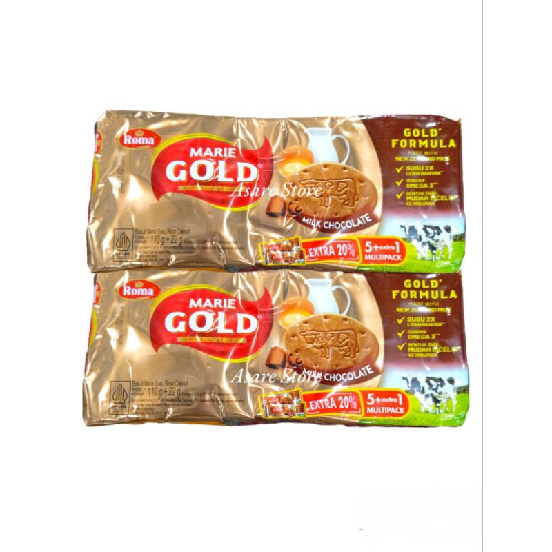 Jual ROMA MARIE GOLD COKLAT | MILK CHOCOLATE | BISKUIT MARIE SUSU RASA ...