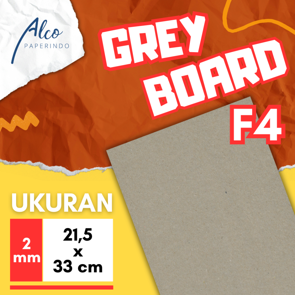 Jual Grey Board Karton Abu no. 30 ukuran F4 21,5x33 cm | Shopee Indonesia