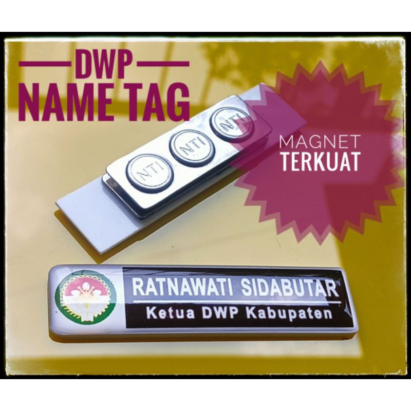 Jual Name Tag Papan Nama Logo DWP / DHARMA WANITA PERSATUAN | Shopee ...