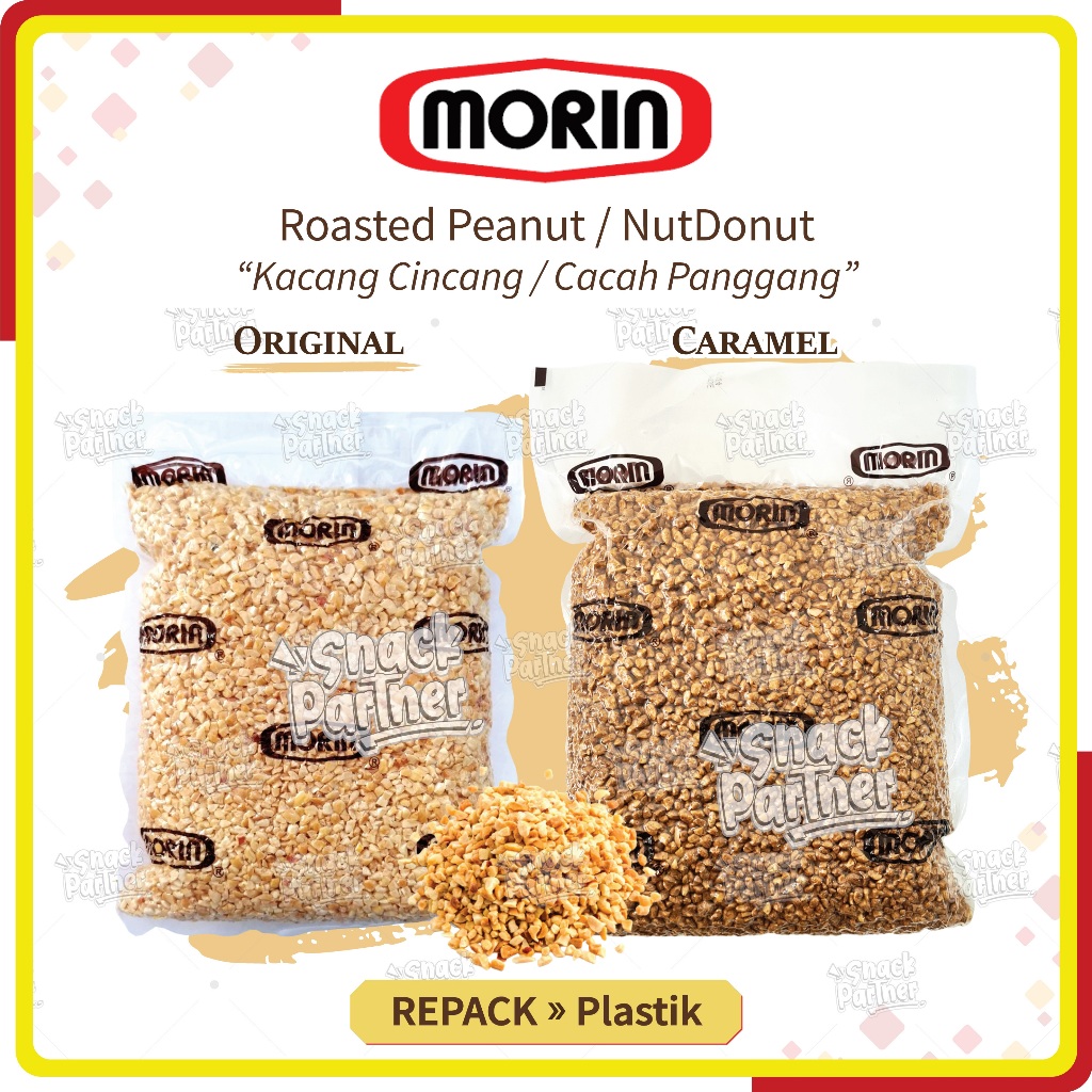 Jual MORIN | NUT DONUT Repack 100 / 250 GR - Diced Roast Peanut ...