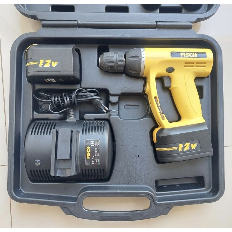 Jual Fisch Cordless Driver Drill Screwdriver Mesin Obeng Bor Praktis ...