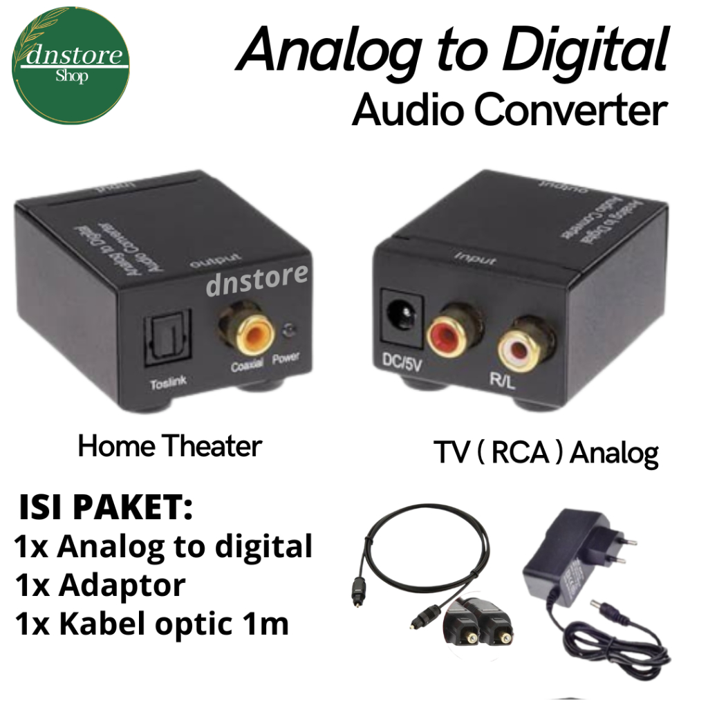 Jual Audio Converter Analog to Digital ( output Analog RCA TV to input ...
