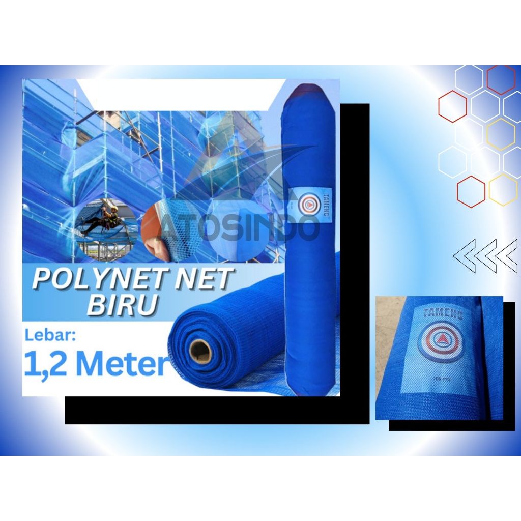 Jual JARING SAFETYNET PROYEK POLYNET WARNA BIRU PENGAMAN BANGUNAN ...